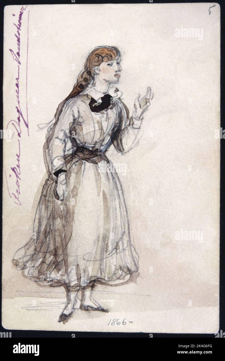 Miss Dagmar Sandströmer. ”Watercolor by Fritz von Dardel Nordic Stock ...