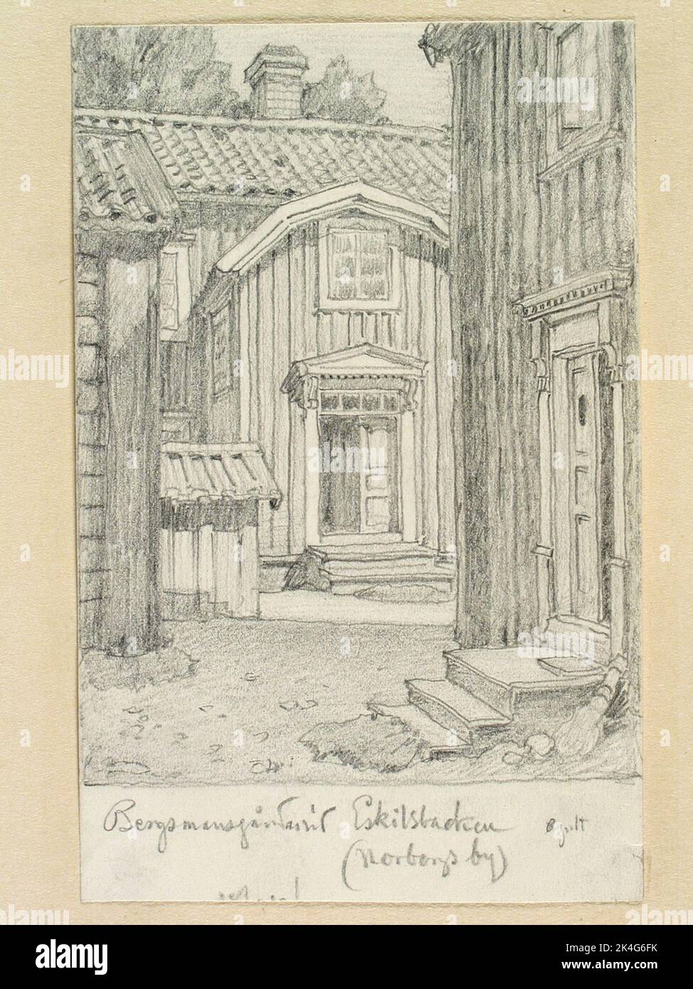 Drawing by Ferdinand Boberg. Västmanland, Gamla Norberg Blg., Norbergs ...