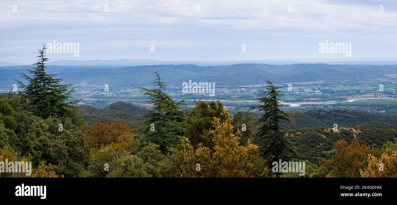 River valley of the Durance in southern France, seen from the Petit ...