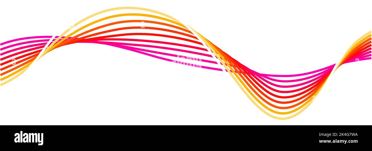 Color sound wave. Neon audio frequency. Electronic music graphic ...