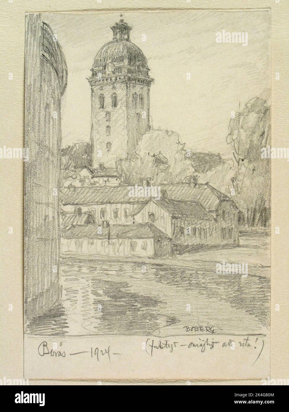 Drawing by Ferdinand Boberg. Borås Nordic Stock Photo - Alamy