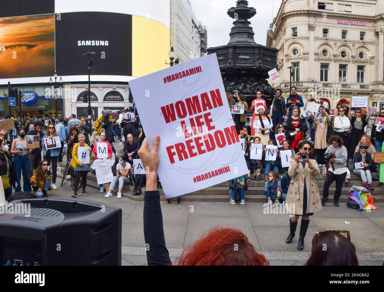 London, UK. 2nd October 2022. Feminist protesters gathered in ...