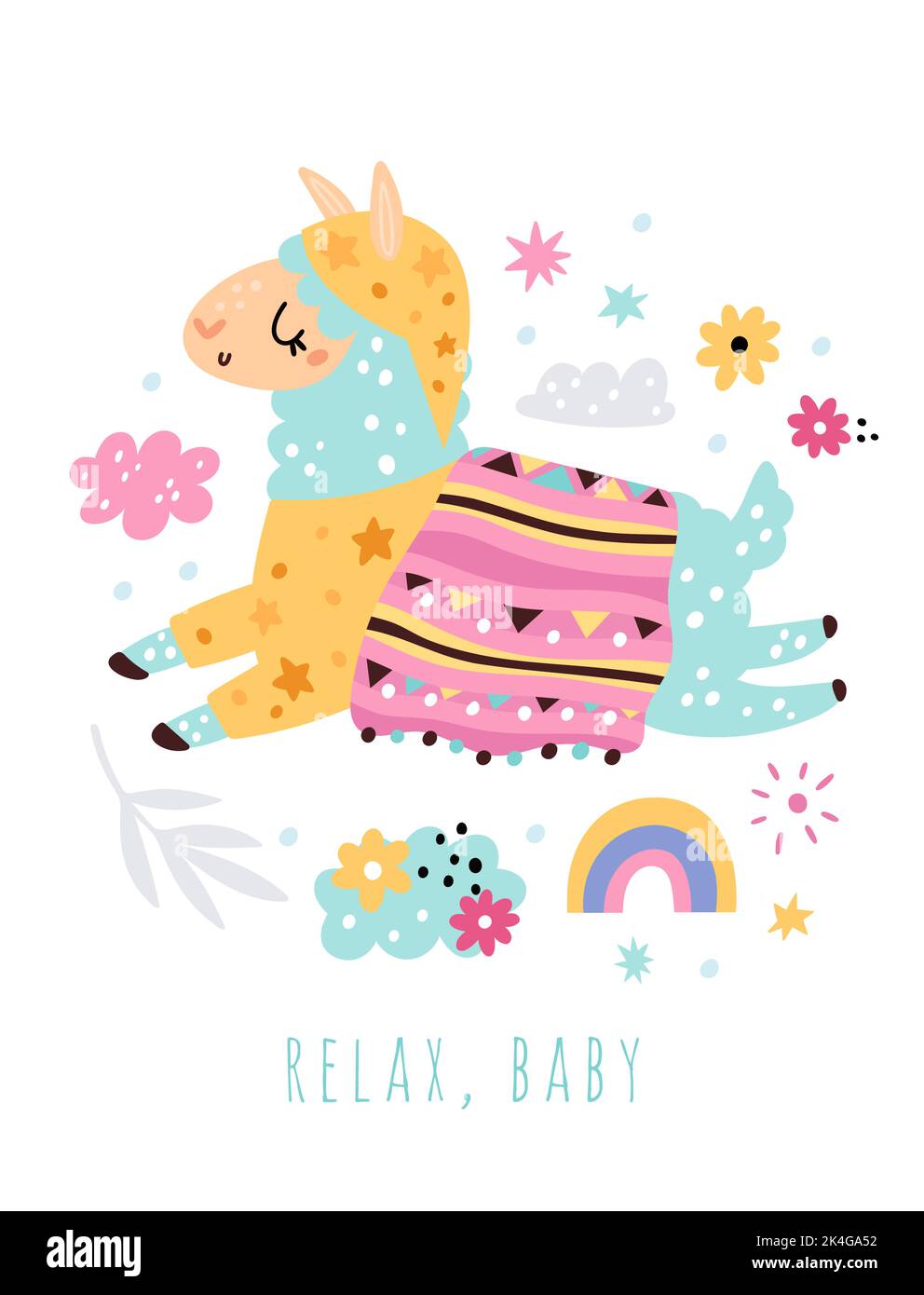 Dancing Rainbow Llama Gif