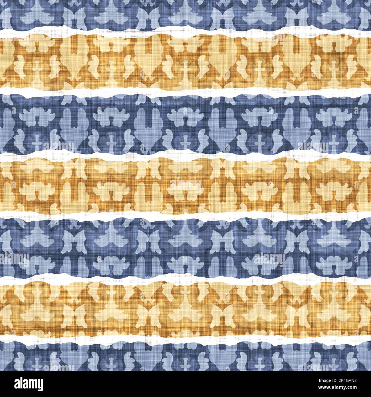 Seamless French country kitchen stripe fabric pattern print. Blue ...