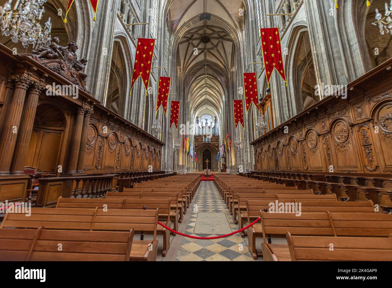 Interior of the Cathedral of the Holy Cross (Cathédrale Sainte-Croix d ...