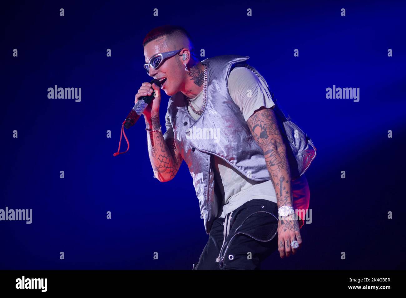 Palasele (SA), Eboli, Italy, October 01, 2022, Sfera Ebbasta during ...