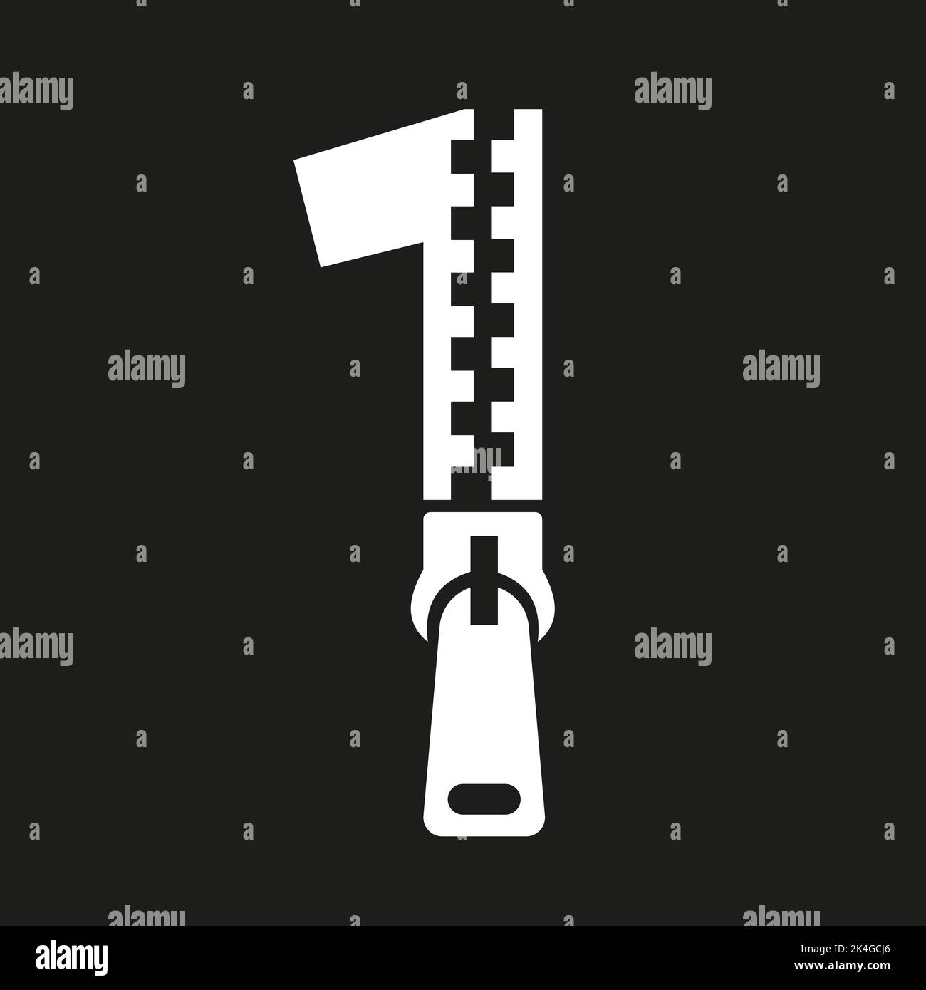 Initial Letter 1 Zipper Logo For Fashion Cloth, Embroidery and Textile ...