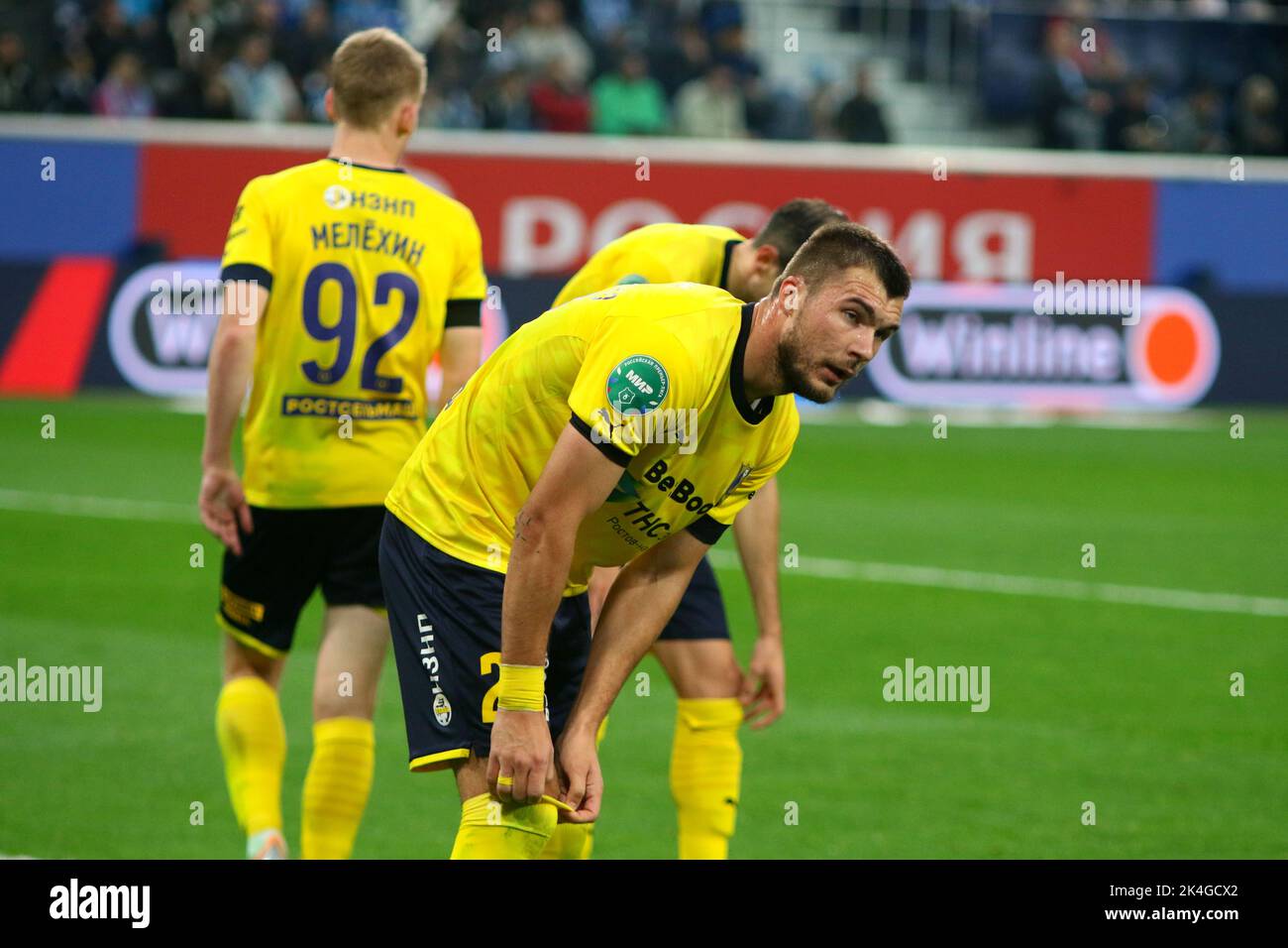 Saint Petersburg, Russia, 02 October 2022: Football. Russian Premier ...