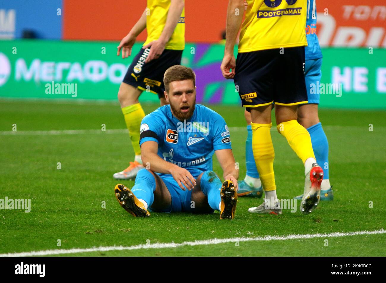 Saint Petersburg, Russia, 02 October 2022: Football. Russian Premier League 2022-2023. Zenit FC ...