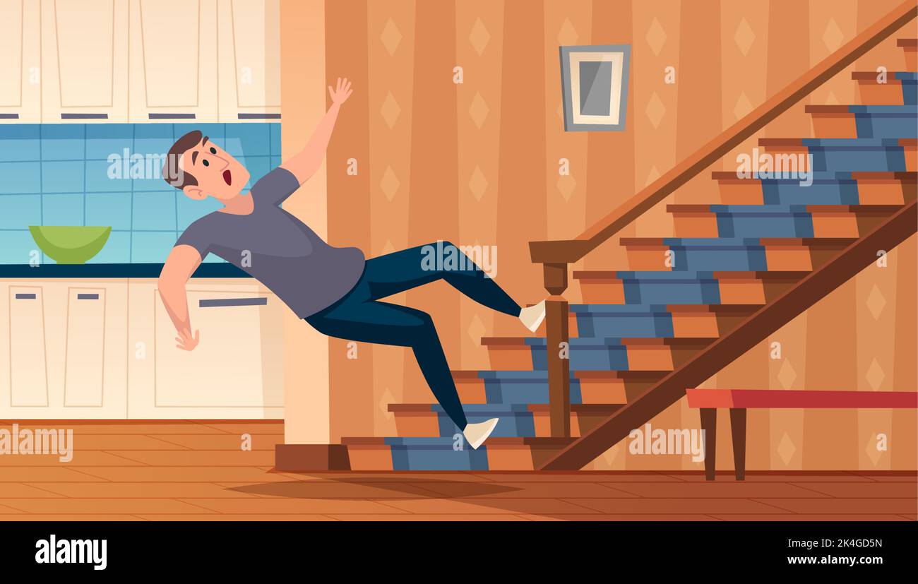 Falling Down The Stairs Clipart