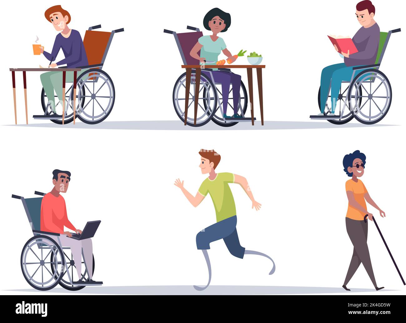 Diverse persons. Daily routine of people multinational characters on ...