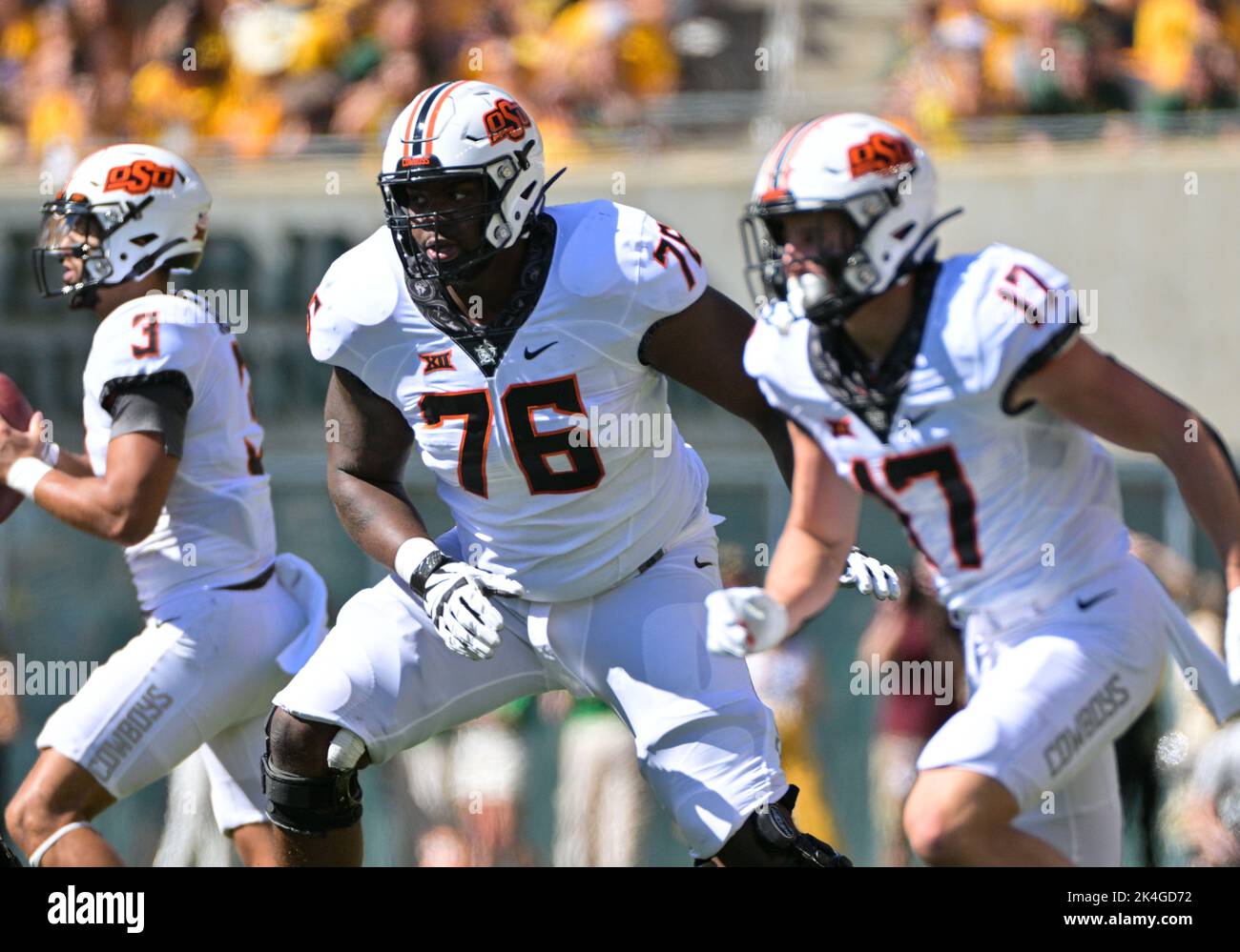 Waco, Texas, USA. 1st Oct, 2022. Oklahoma State Cowboys offensive ...