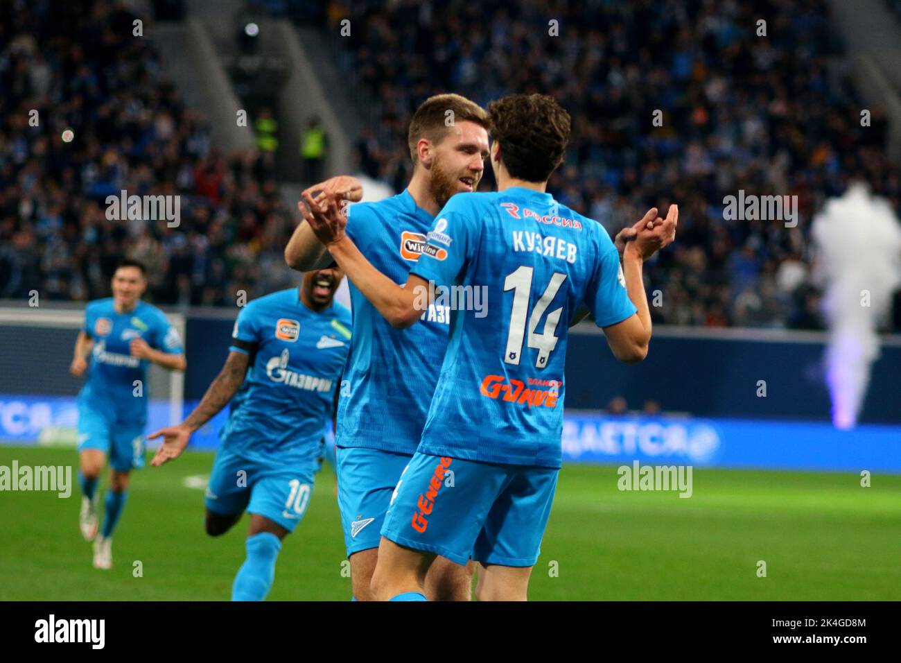 Saint Petersburg, Russia, 02 October 2022: Football. Russian Premier ...