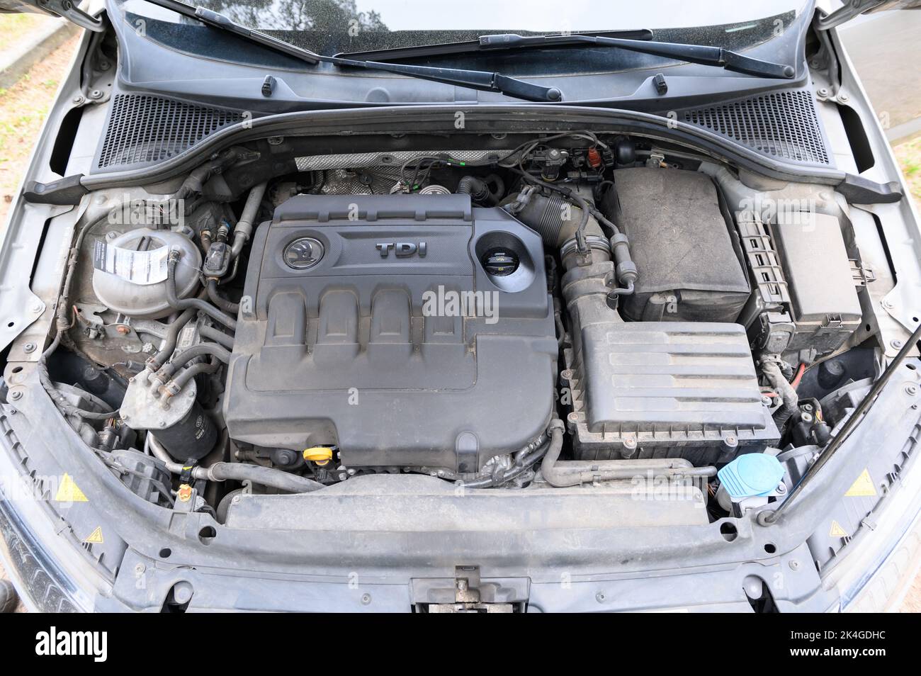 Hamburg, Germany. 07th May, 2022. A diesel engine VW EA288 in the ...