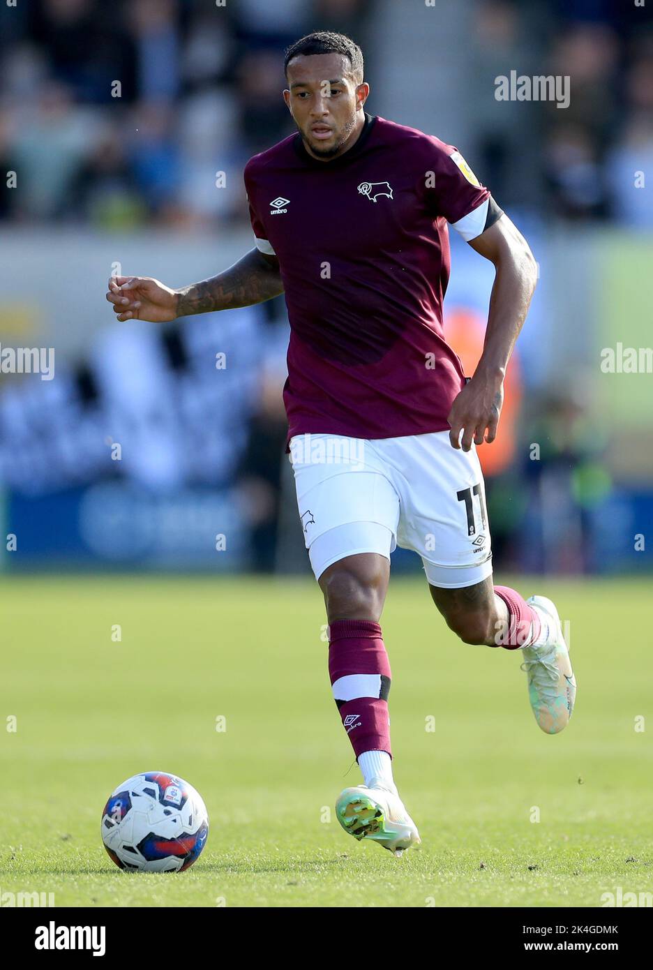 Derby County’s Nathaniel Mendez-Laing in action during the Sky Bet ...