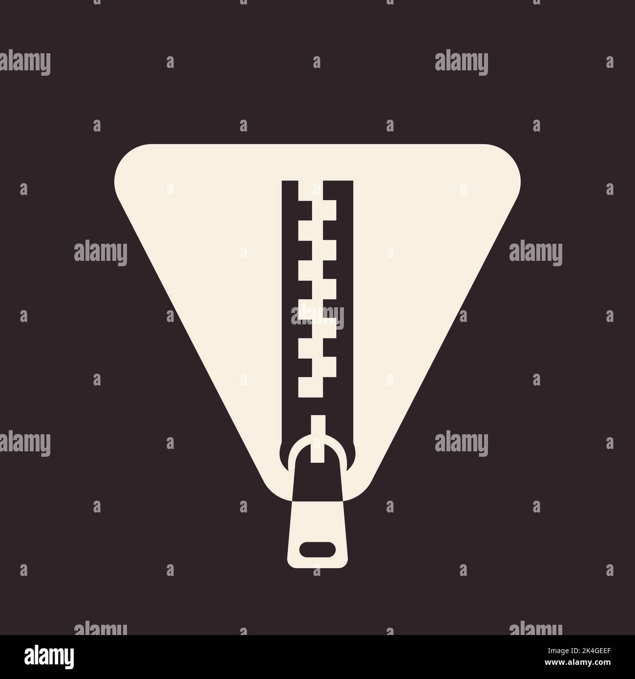 Initial Letter V Zipper Logo For Fashion Cloth, Embroidery and Textile ...