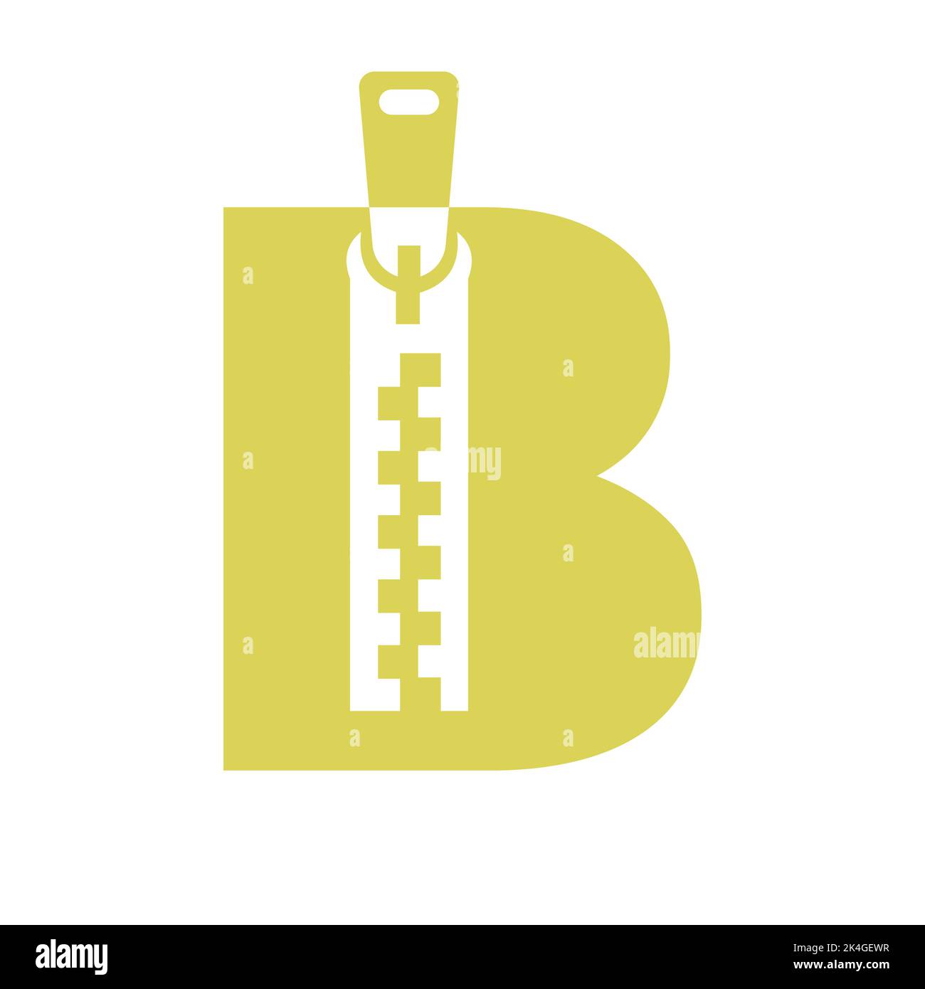 Initial Letter B Zipper Logo For Fashion Cloth, Embroidery and Textile ...