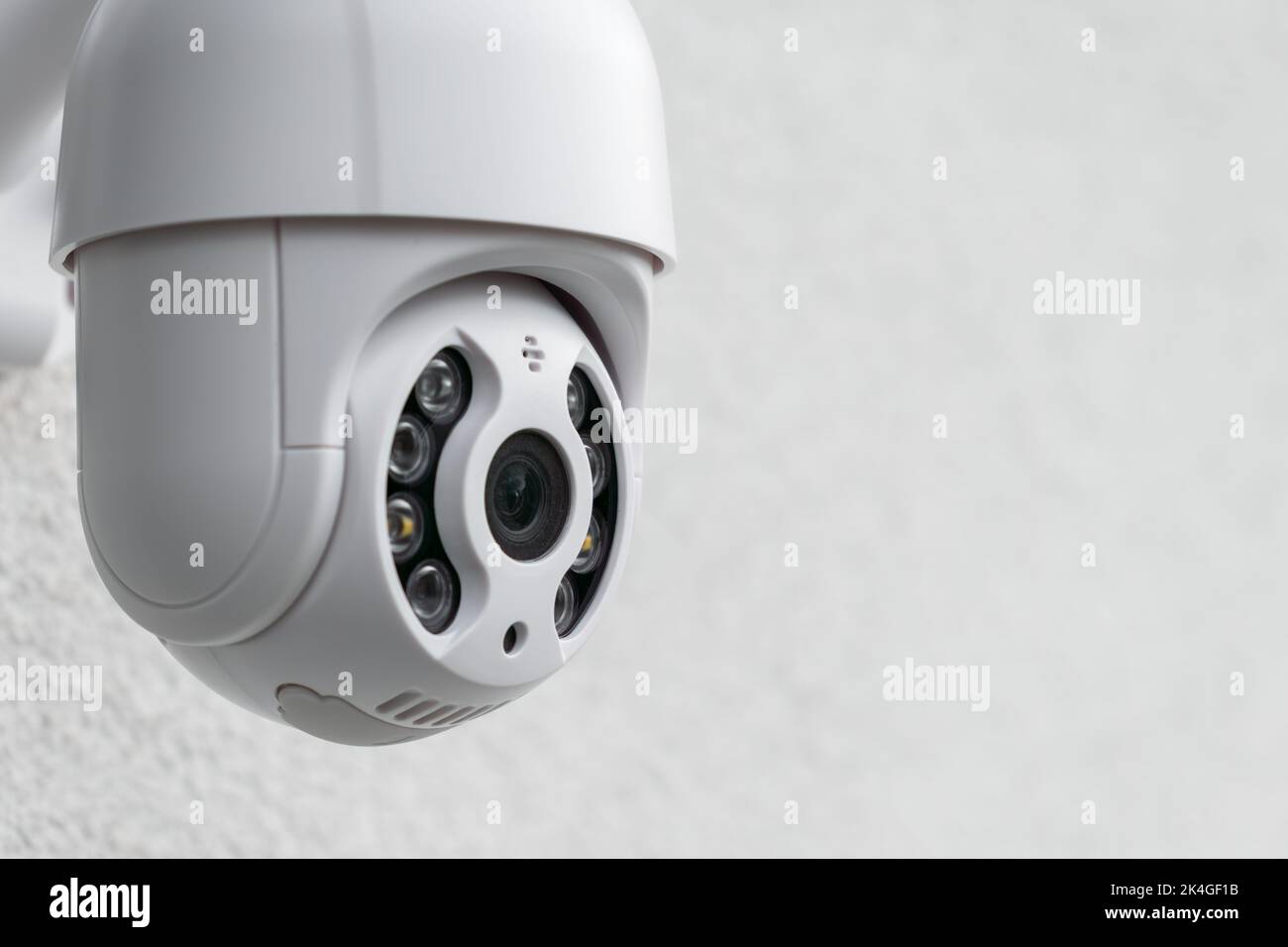 Security CCTV camera in office or shop building for protection against ...