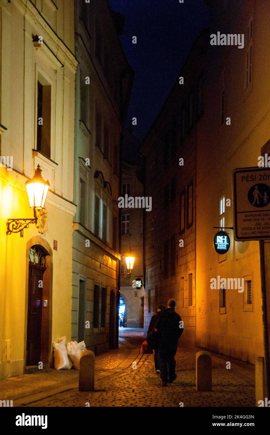 Cobblestone streets of Prague in the Czech Republic Stock Photo - Alamy