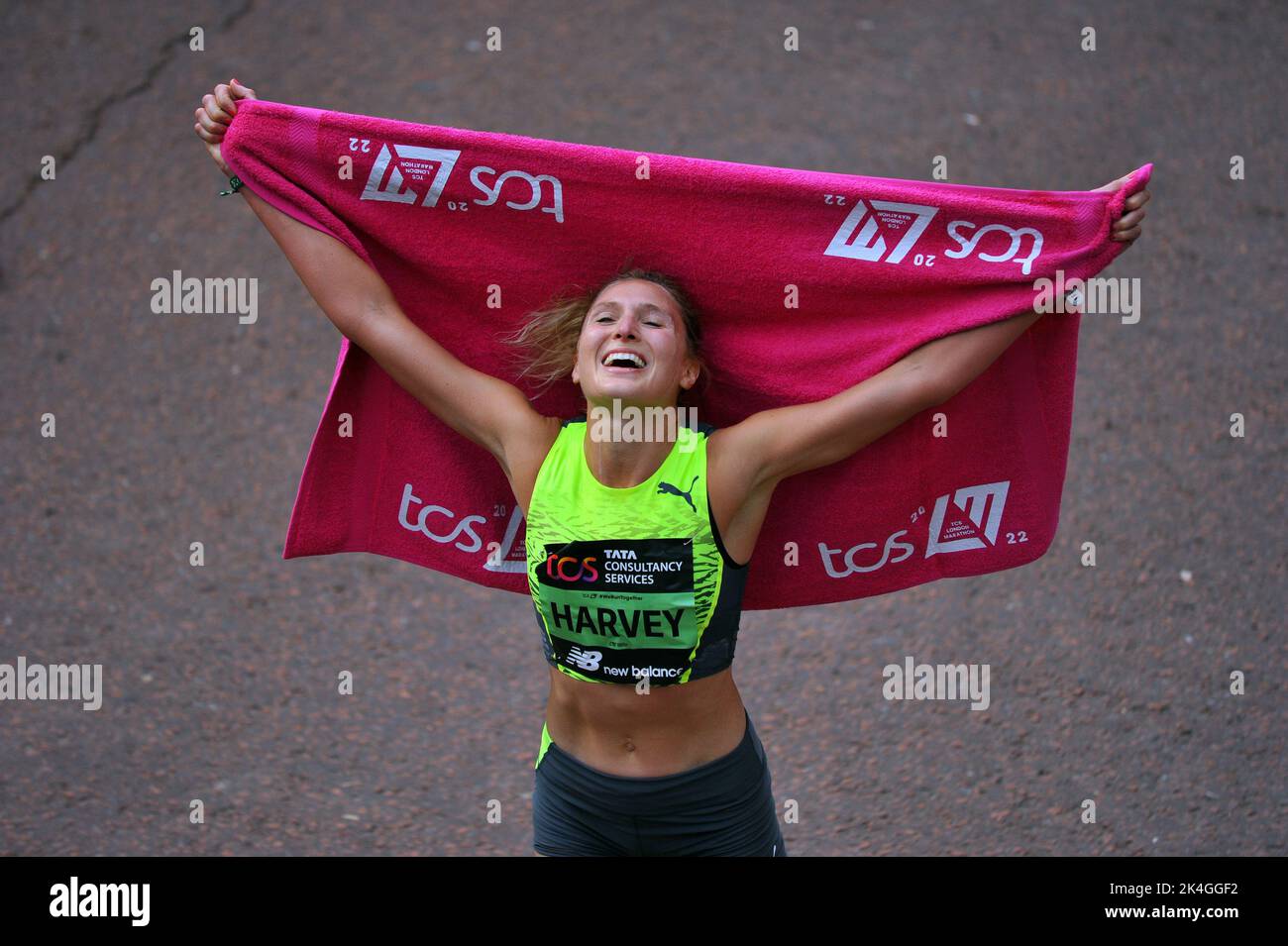 London, UK. 2nd Oct, 2022. Rose Harvey, first British finisher in the ...