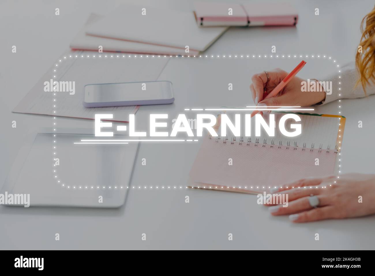 Online study. E-learning technology. Digital marketing. Distance ...