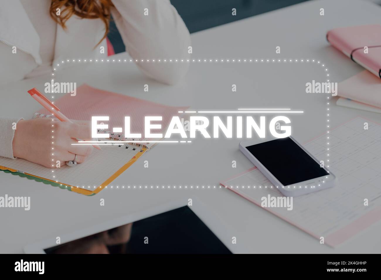 Home e-learning. Distance education. Remote study. Online course ...