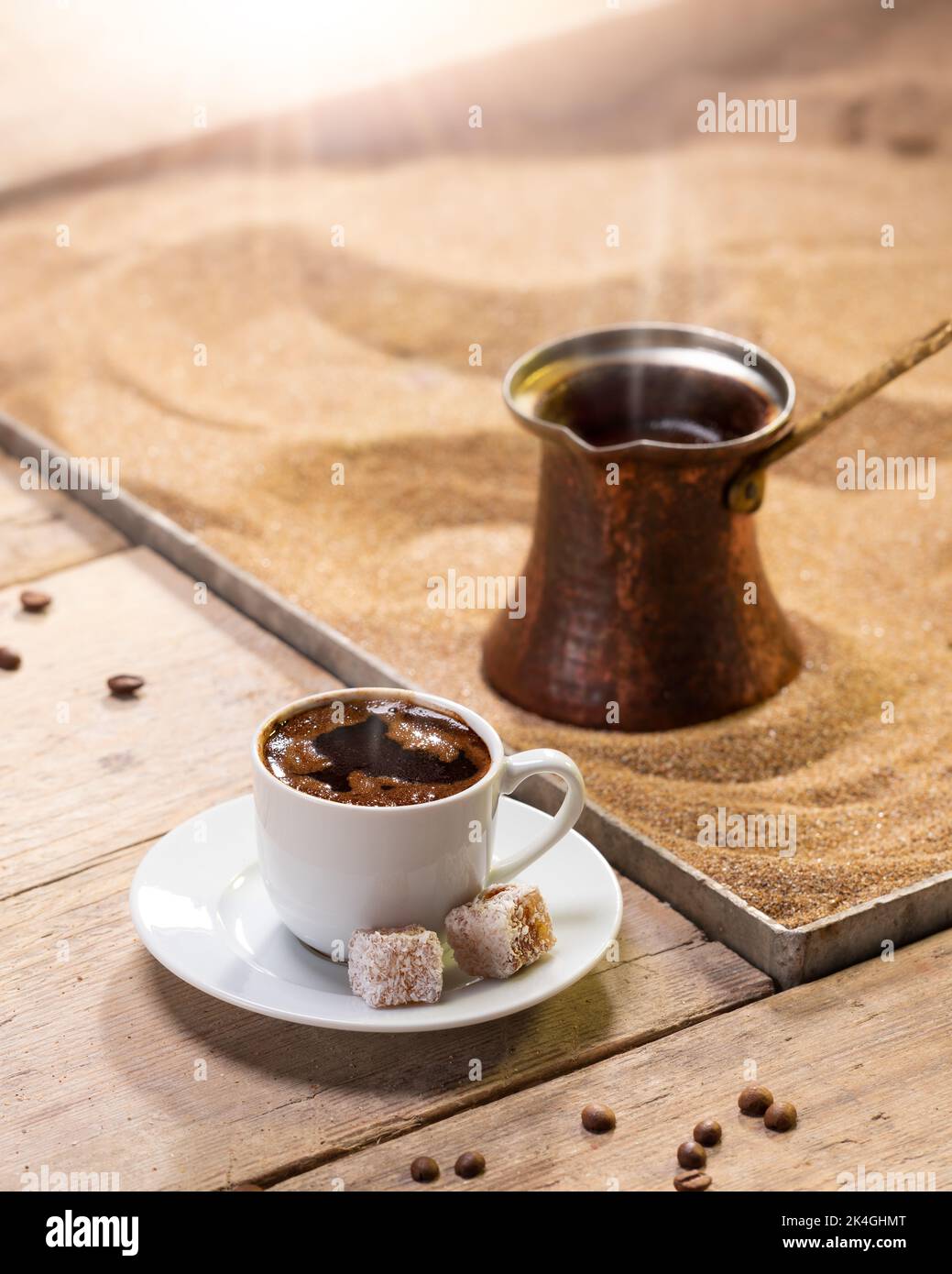 Traditional turkish coffee pot hi-res stock photography and images - Alamy