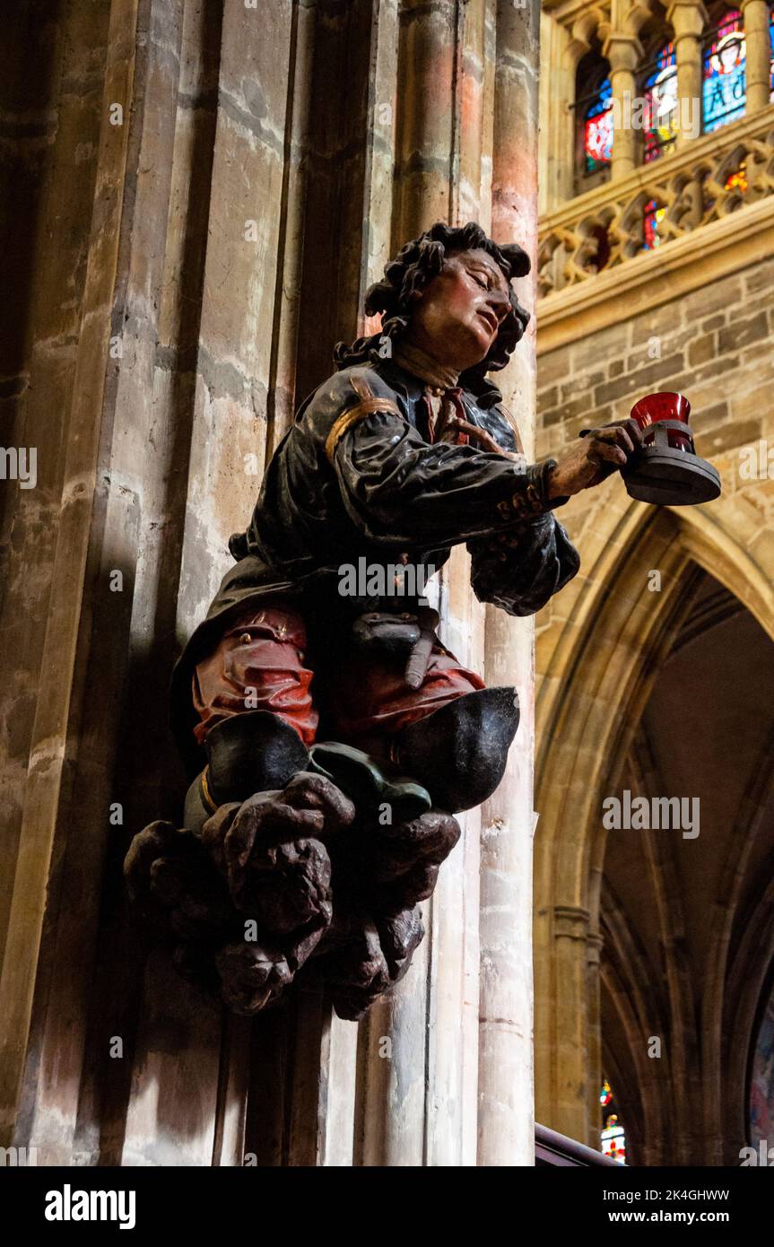 Late Gothic Cathedral of Saints Vitus, Wenceslaus and Adalbert statue ...