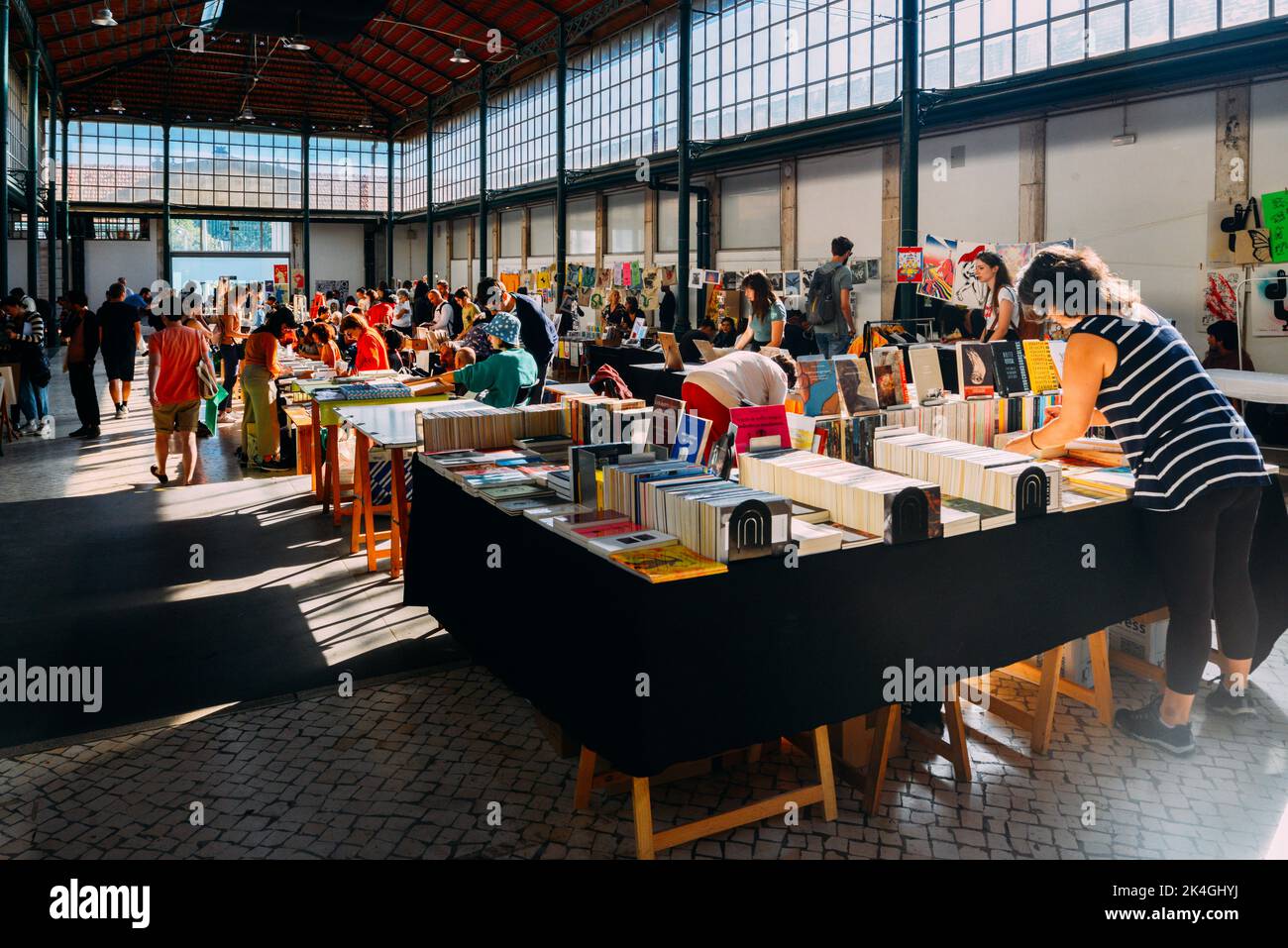 View of Lisbon's iconic Ladra open flea market in the Alfama district ...