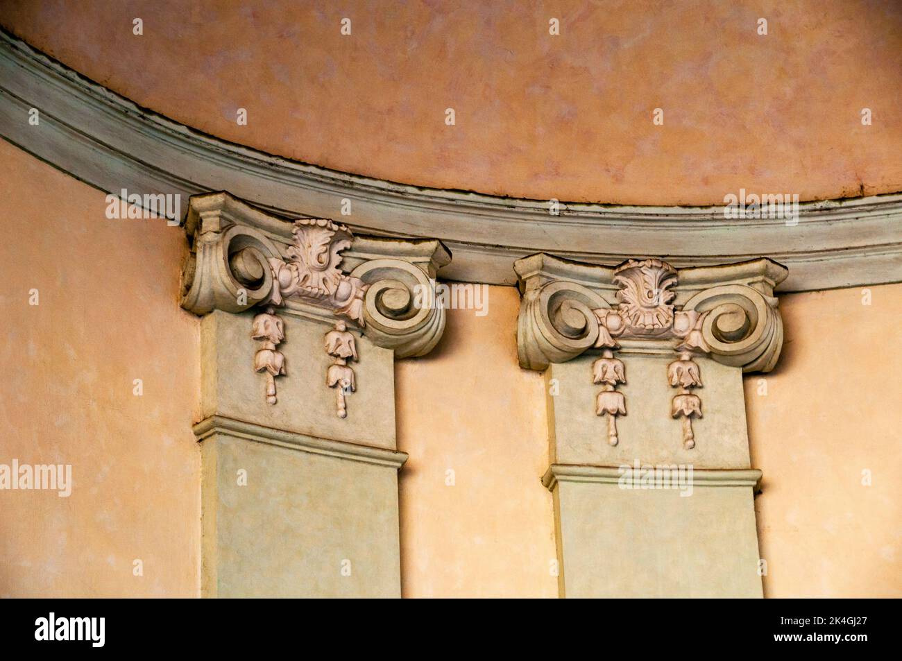 Rococo pilasters of the Maria Theresa Entrance to Rosenberg Palace at ...