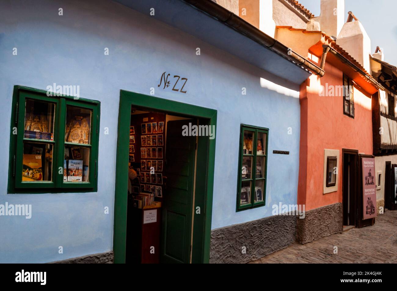 Number 22 Golden Lane inside Prague Castle was once home to writer ...