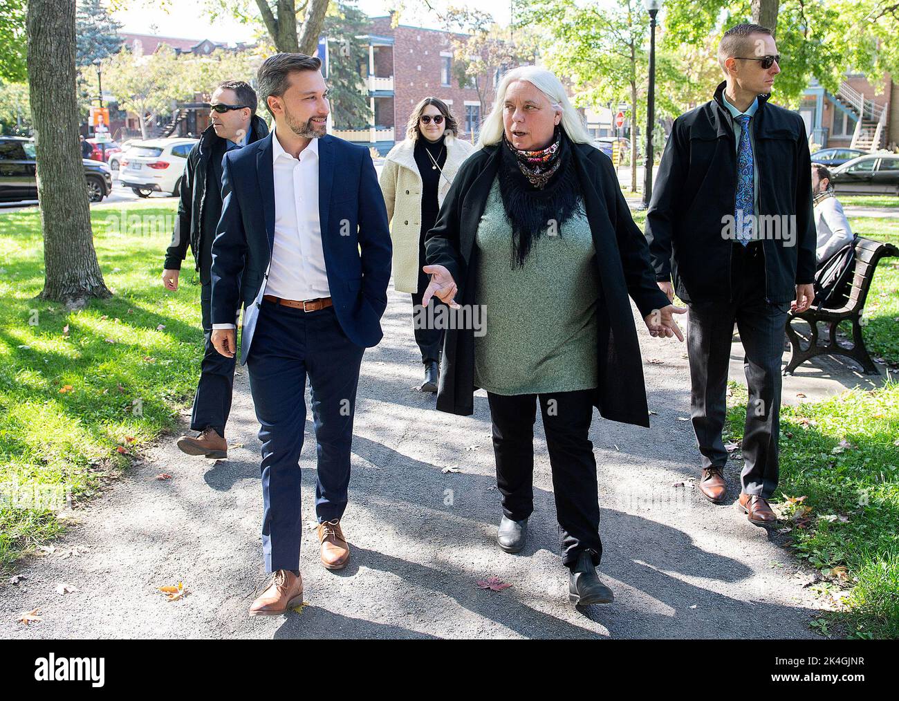 Quebec Solidaire co-spokespersons Gabriel Nadeau-Dubois Manon Masse ...