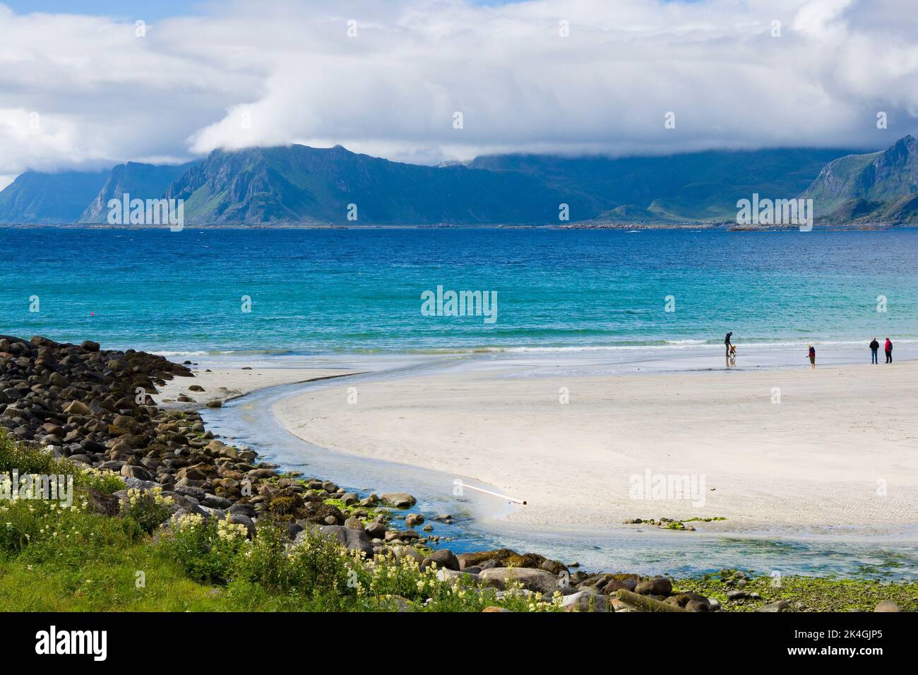 Rorvikstranda beach in Lofoten, Norway Stock Photo - Alamy