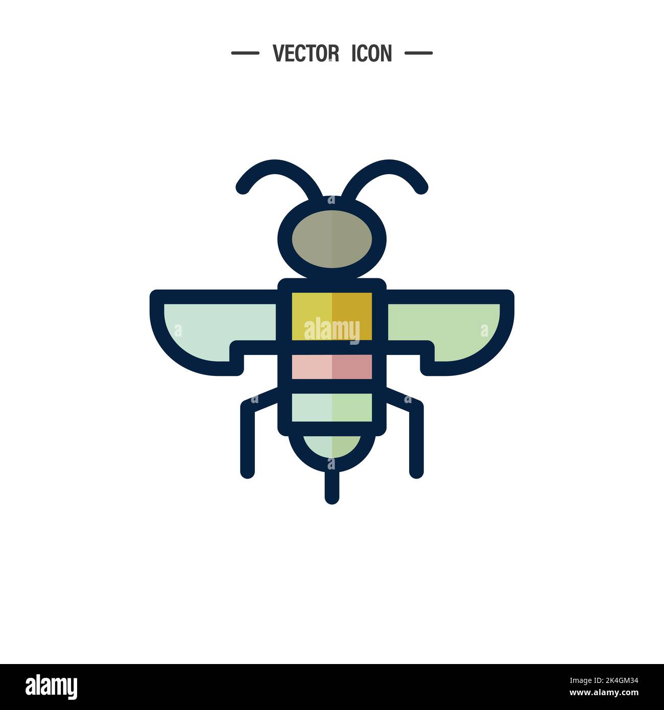 Honey bee icon. Bumblebee, Honey making concept. Vector logo ...