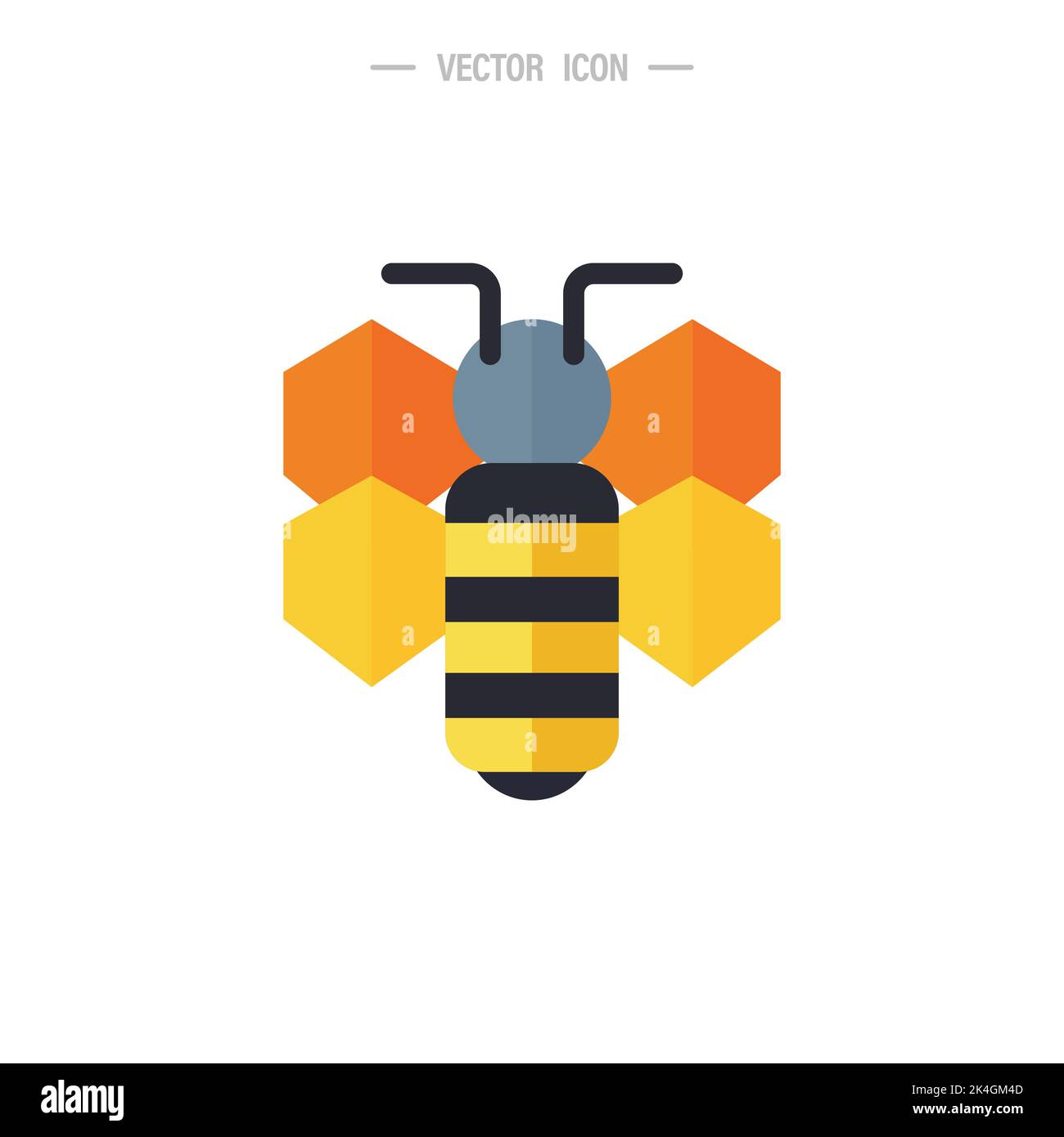 Honey bee icon. Bumblebee, Honey making concept. Vector logo ...