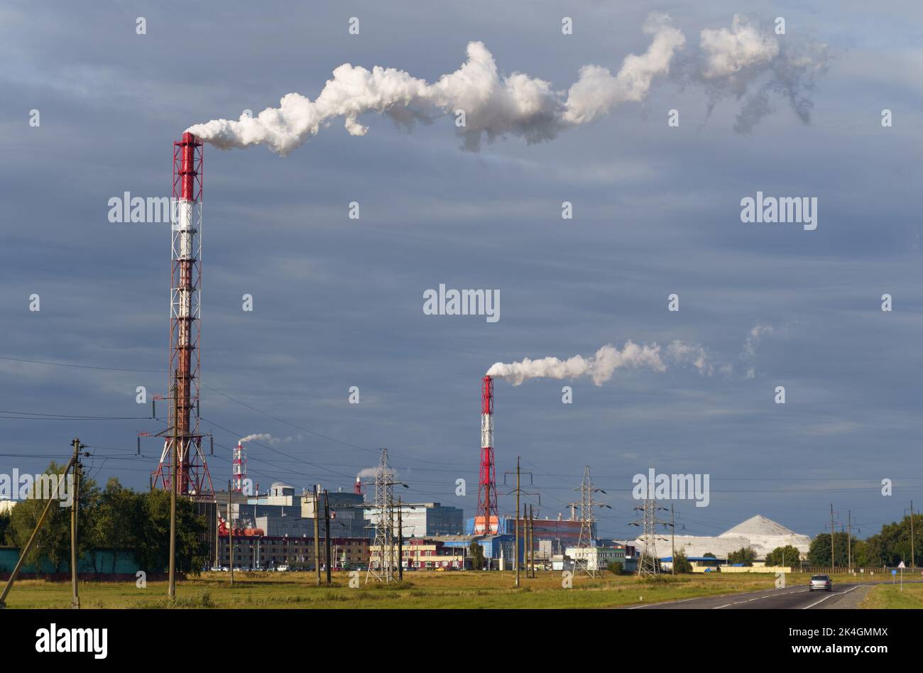 Air pollution concept. Waste pollution of the environment of a chemical ...