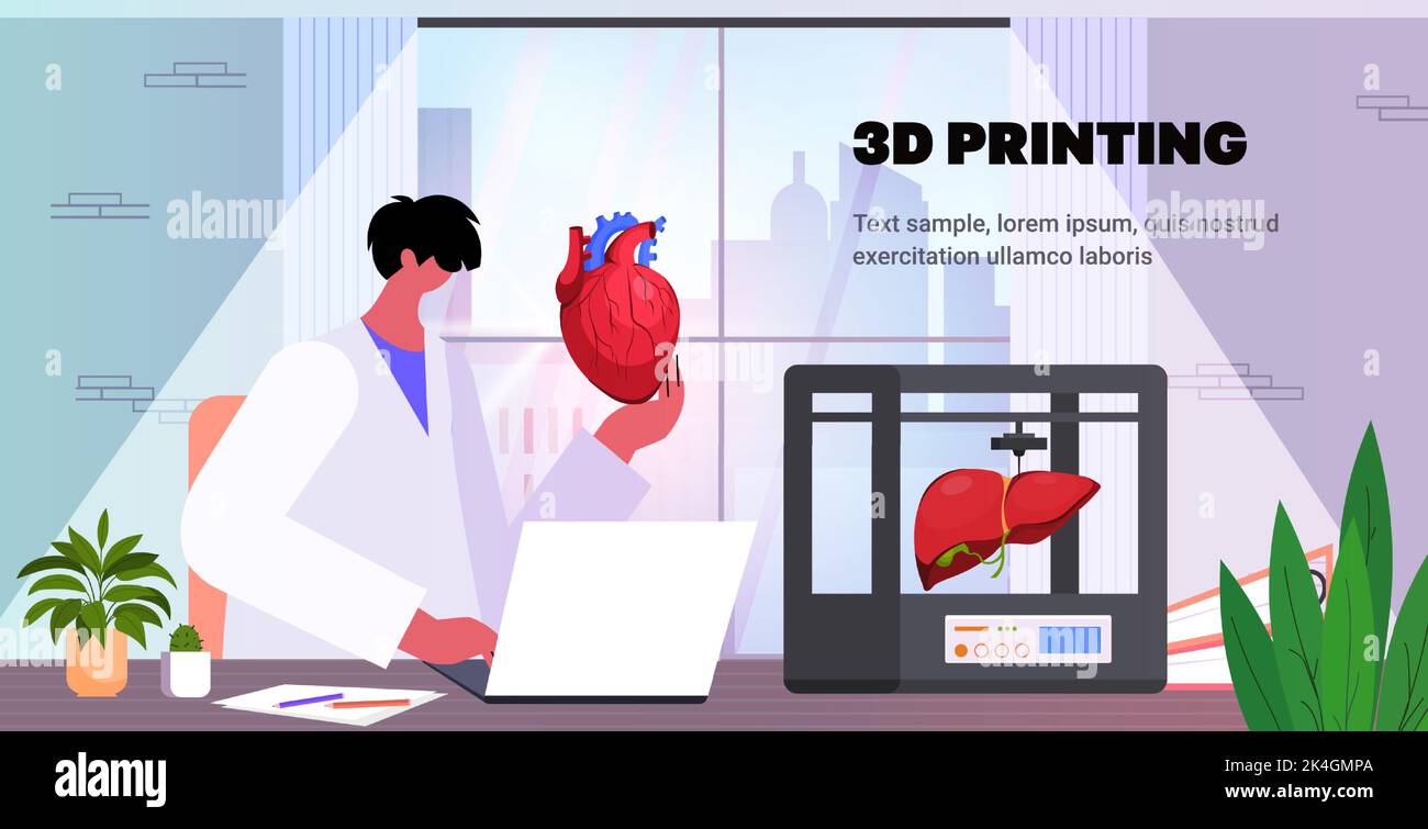 Doctor holding human heart transplant Stock Vector Images - Alamy