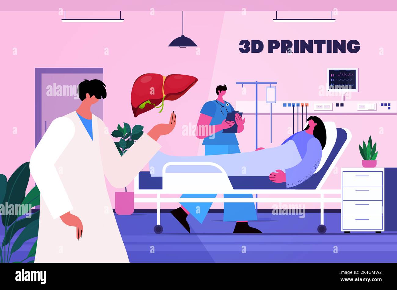 Doctor holding human heart transplant Stock Vector Images - Alamy