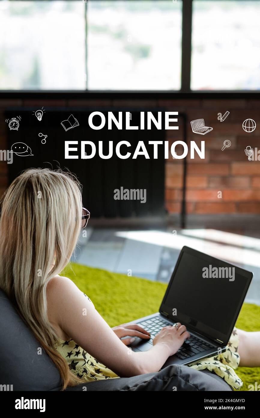 Online education. Distance learning. Virtual study. Web seminar ...
