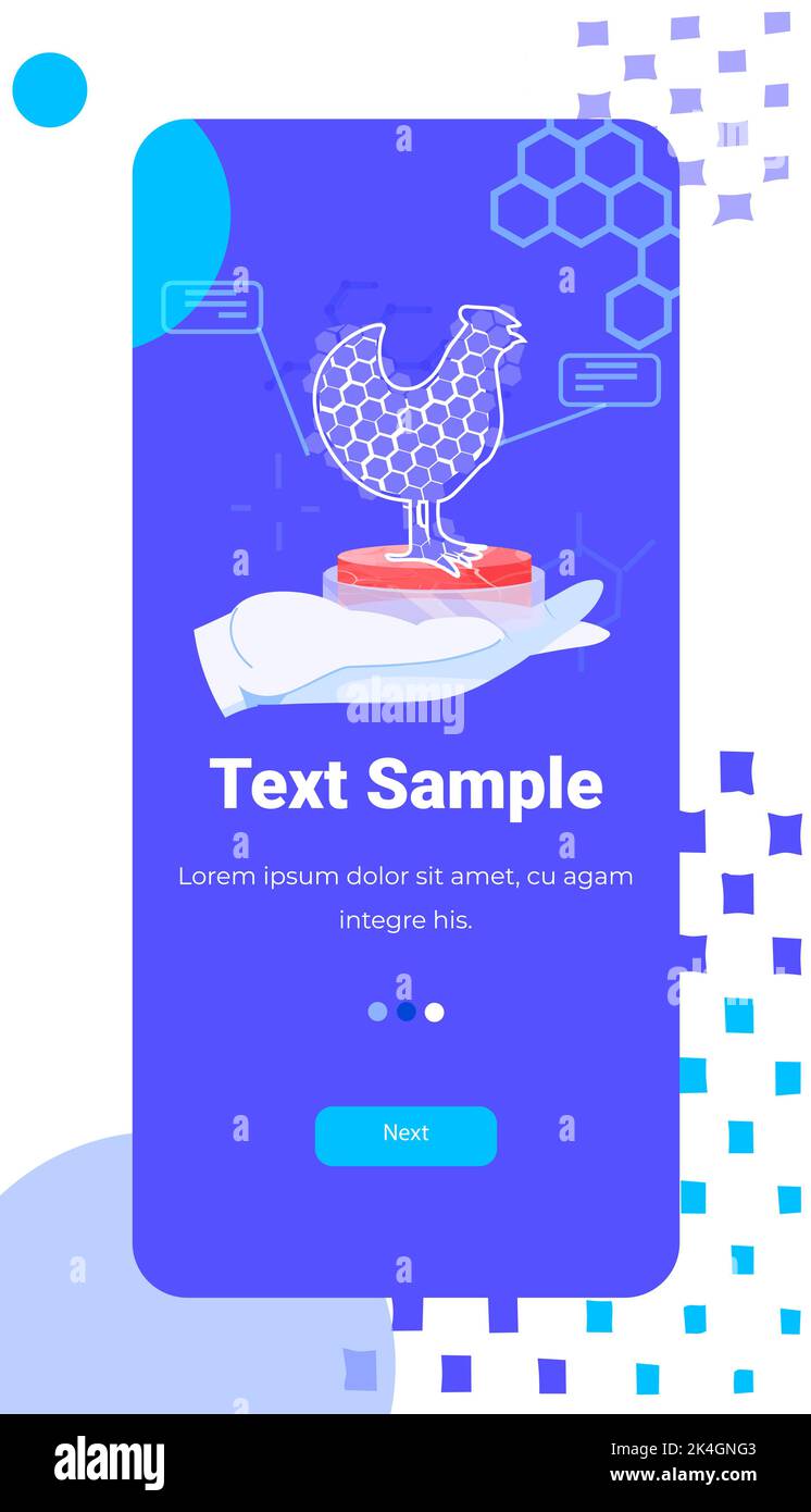 scientist hand holding cultured red raw chicken meat made from animal ...