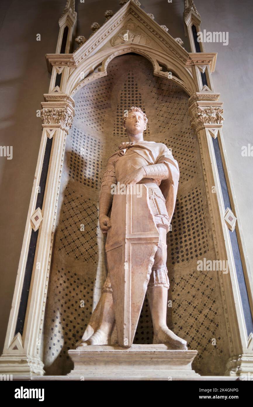 St George by Donatello in the Bargello Museum Florence Italy Stock ...
