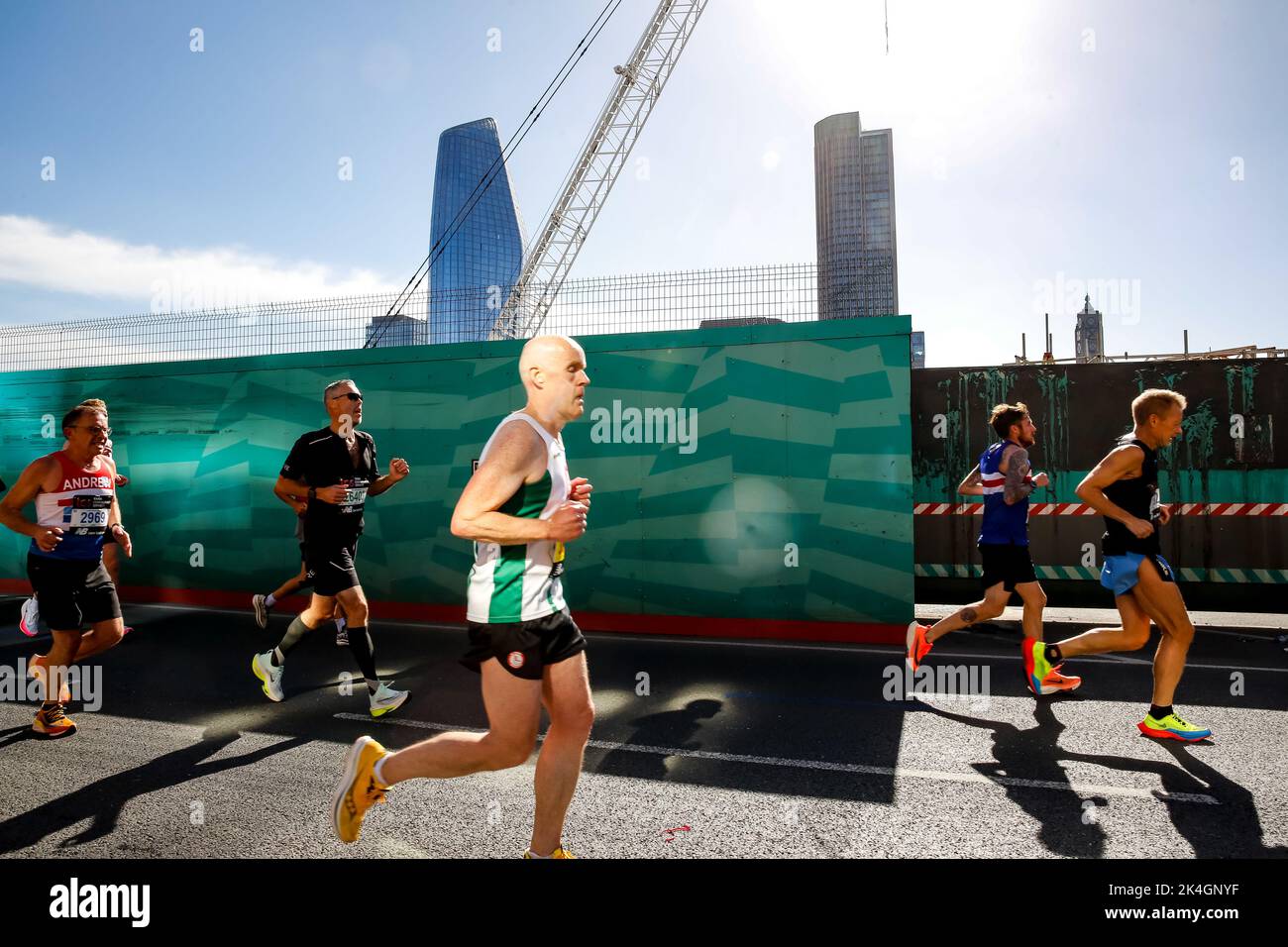 Participants of TCS 2022 London Marathon run in London, United Kingdom on October 2, 2022 ...