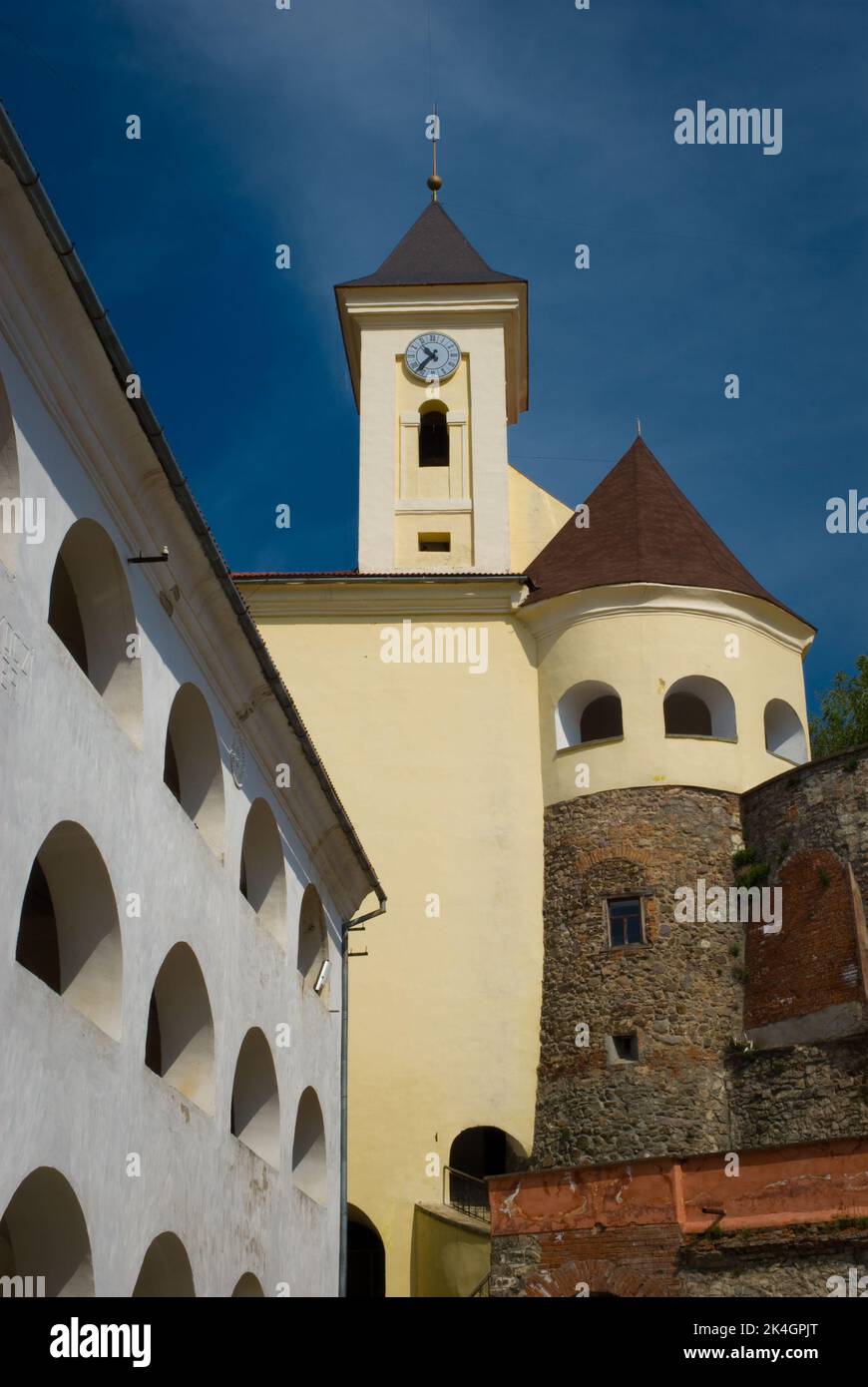 Old medieval castle with towers Stock Photo - Alamy