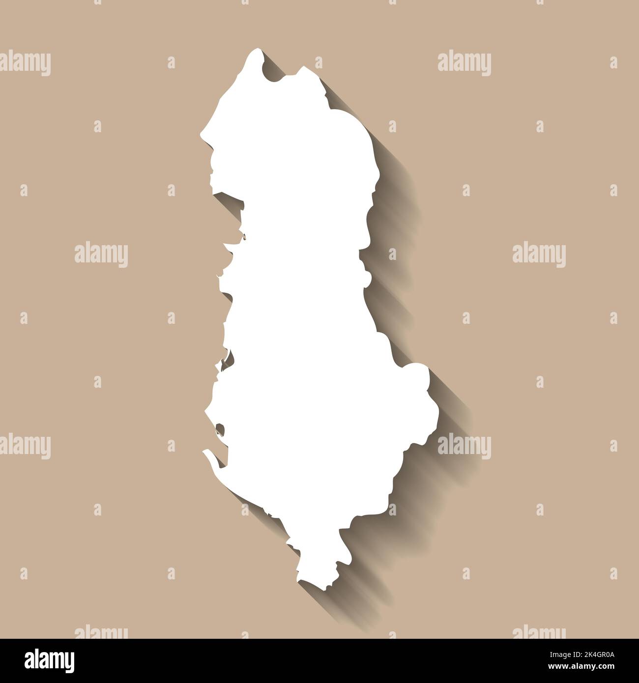 Albania vector country map silhouette Stock Vector Image & Art - Alamy