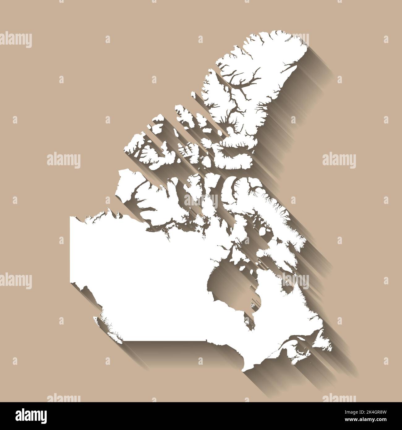 Canada vector country map silhouette Stock Vector Image & Art - Alamy