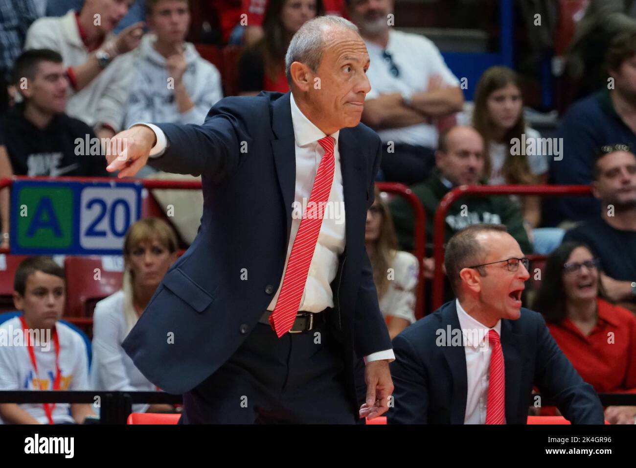 Mediolanum Forum, Milan, Italy, October 02, 2022, Ettore Messina, head ...