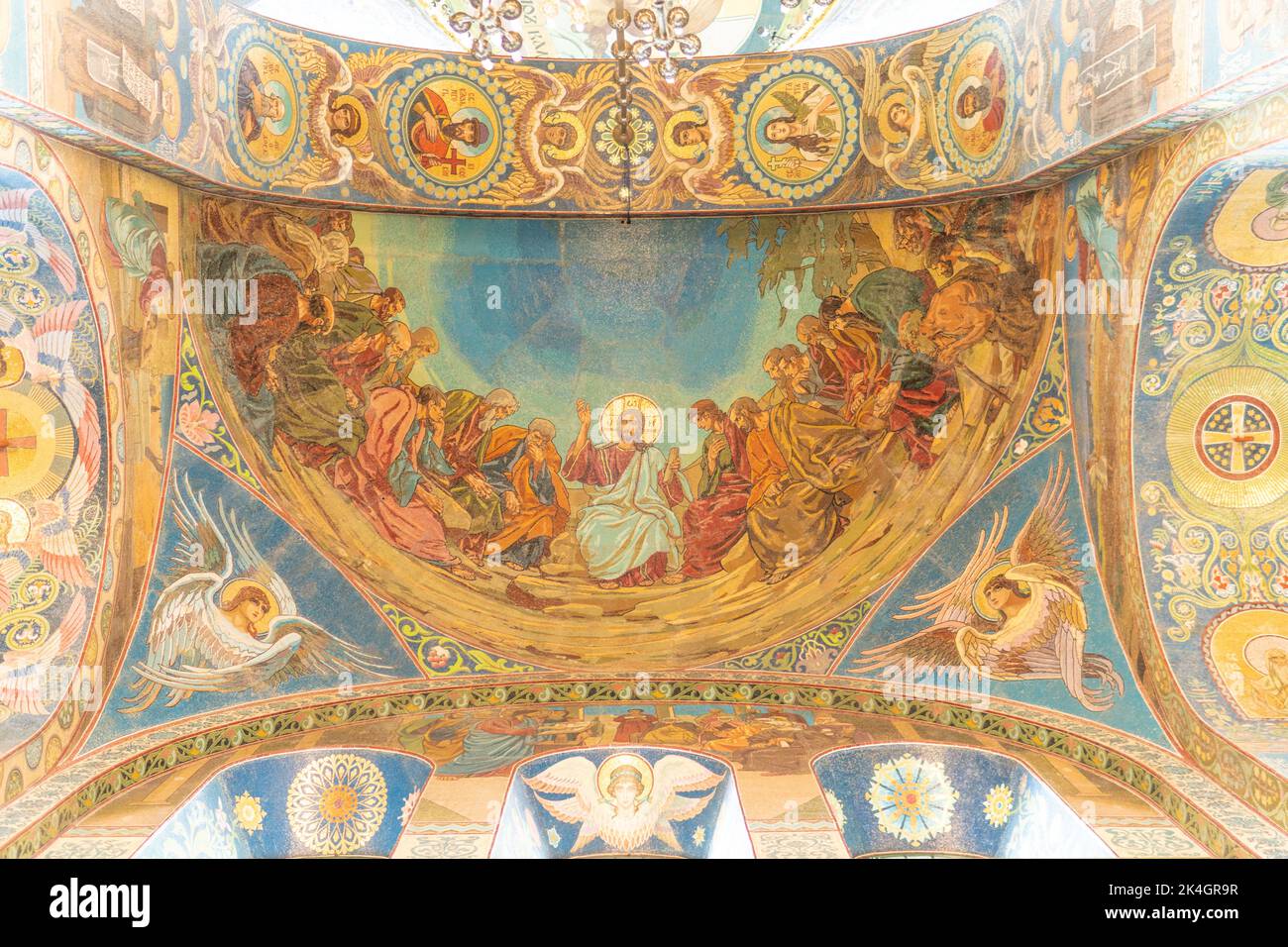 RUSSIA, PETERSBURG - AUG 21, 2022: petersburg christ russia saint ...