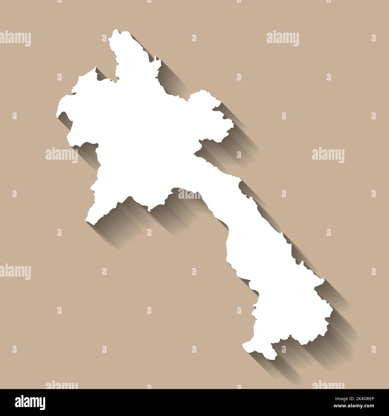Laos vector country map silhouette Stock Vector Image & Art - Alamy