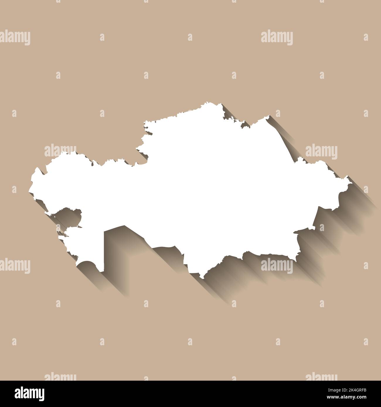 Kazakhstan vector country map silhouette Stock Vector Image & Art - Alamy