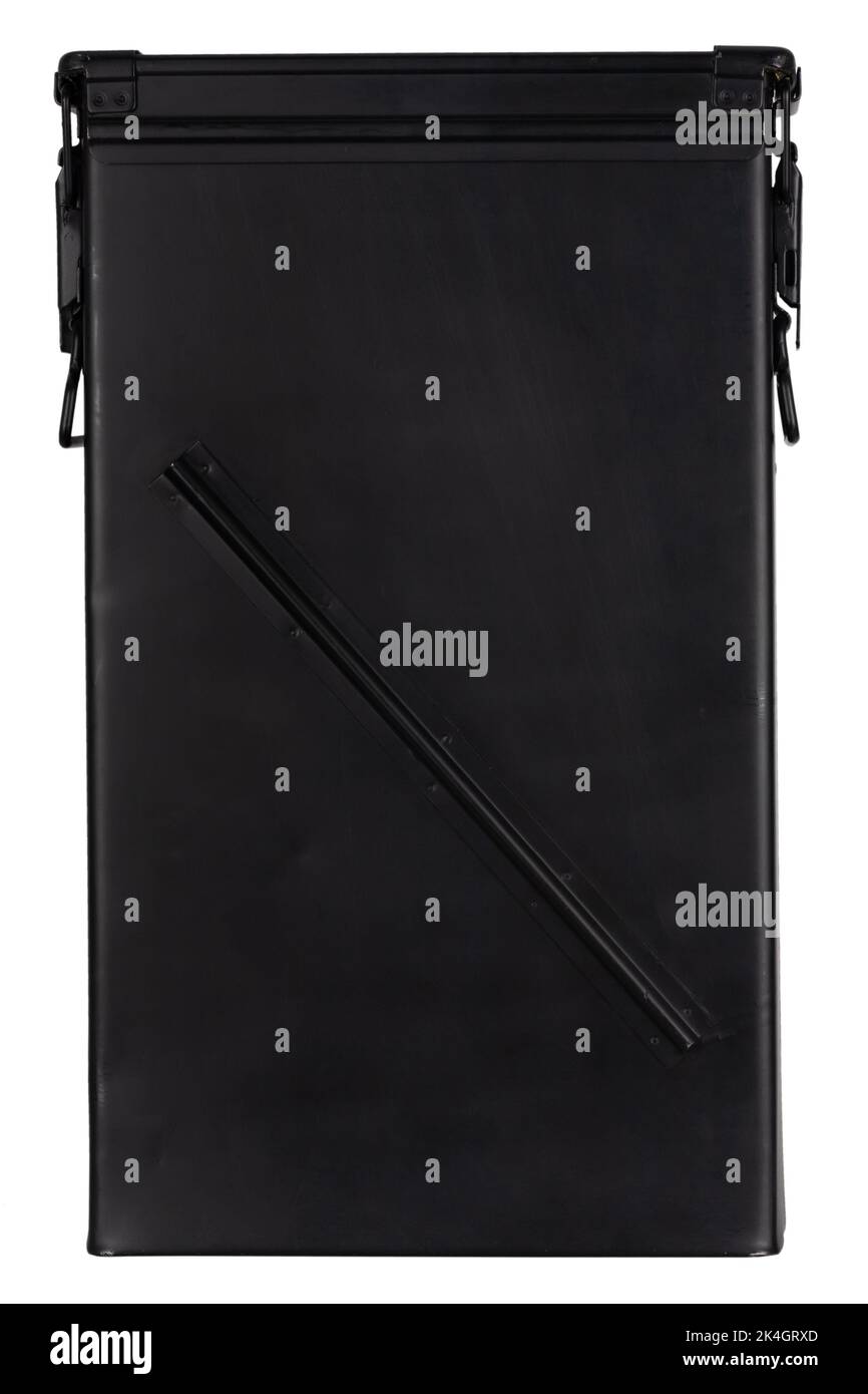 Ammo can black color for 81mm mortar shell isolated on white background ...